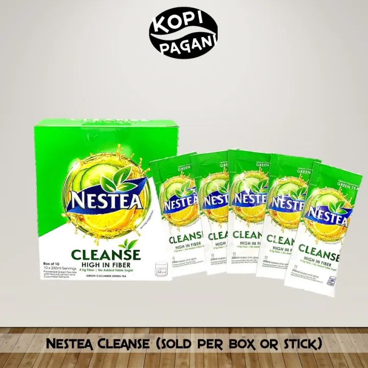 NESTEA CLEANSE HIGH IN FIBER POWDERED GREEN TEA WITH LEMON AND CUCUMBER ...