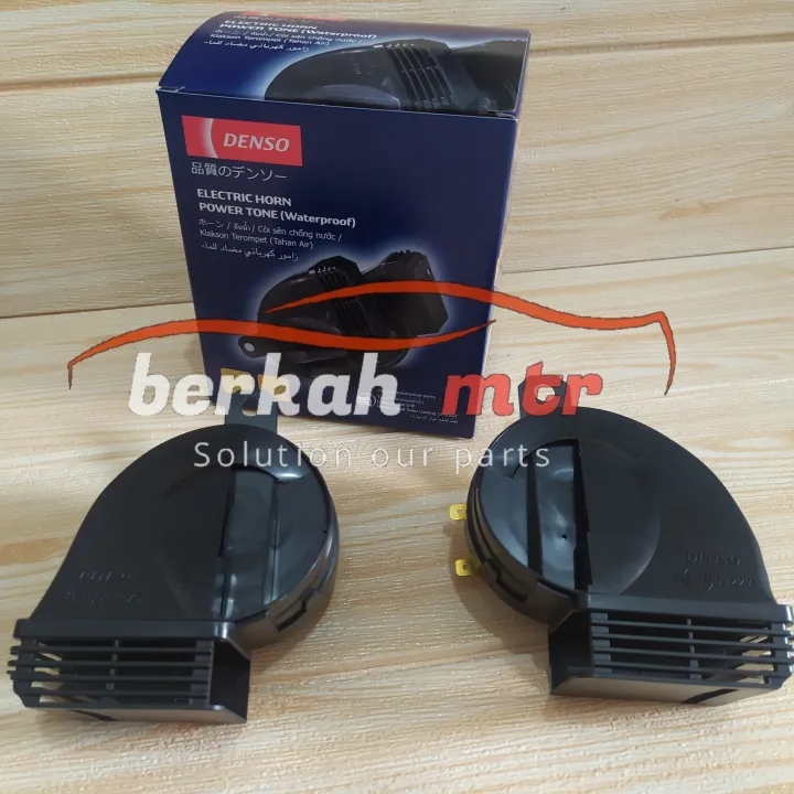 PAKET KLAKSON KEONG DENSO SET WATERPROOF 3390 ELECTRIC HORN POWER TONE ...