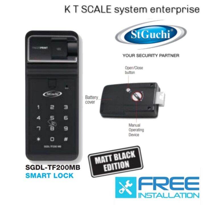 Original St Guchi digital rim lock SGDL-TF200MB | Lazada