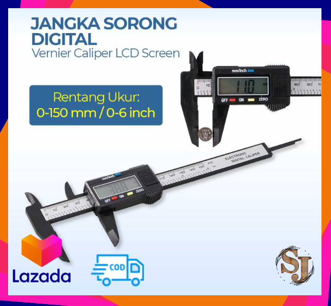 (Terlaris) COD : Taffware Jangka Sorong Digital Vernier Caliper LCD ... (Terlaris) COD : Taffware Jangka Sorong Digital Vernier Caliper LCD ...
