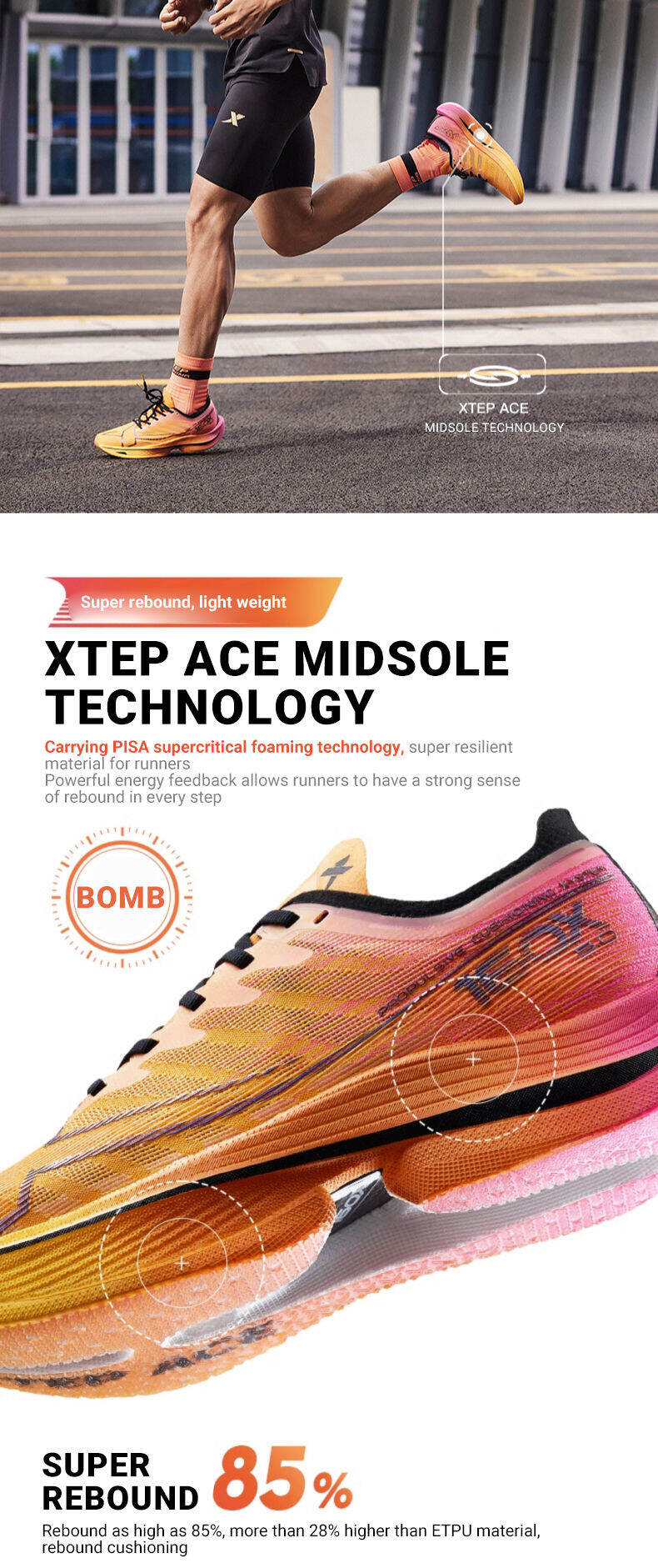Xtep Phụ Nữ Của 160x5.0 Giày chạy bộ Thế Hệ Mới Vô Địch Phiên Bản Chuyên Nghiệp cuộc đua ...
