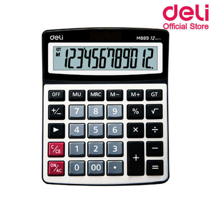 Deli เครื่องคิดเลข 12 หลัก รับประกันนาน 3 ปี!!! M889 Calculator 12 ...