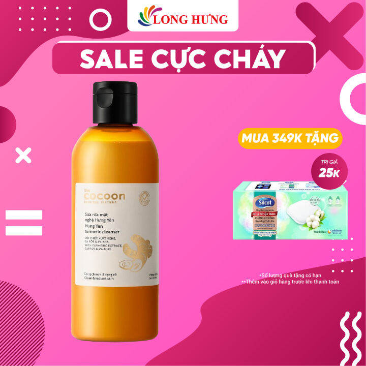 Sữa rửa mặt nghệ Hưng Yên Cocoon giúp da sạch mịn và rạng rỡ (140ml/310ml) | Lazada.vn