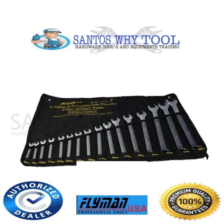 Heavy Duty 16PCS 8mm - 32mm Combination Wrench Set | Lazada PH