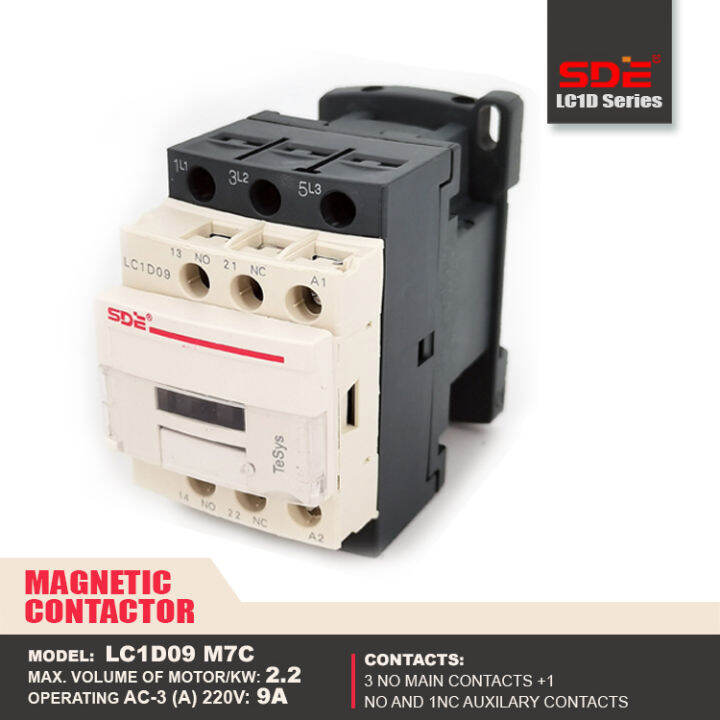 SDE MAGNETIC CONTACTOR LC1D09 M7C (LC1D M7C SERIES) | Lazada PH