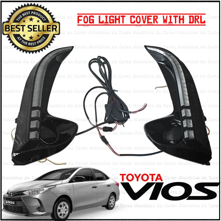 Toyota Vios 2021 2022 Daytime Running Lights DRL with Fog Light Cover ...