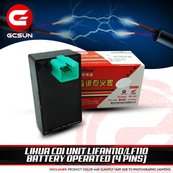 LIHUA CDI UNIT LIFAN110/LF110 BATTERY OPERATED (4PINS)-GCSUN | Lazada PH