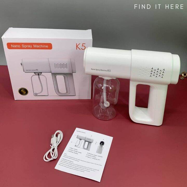 Nano Spray Gun Disinfecting Machine K5 Nano Spray Gun Super atomization with UV light | Lazada PH