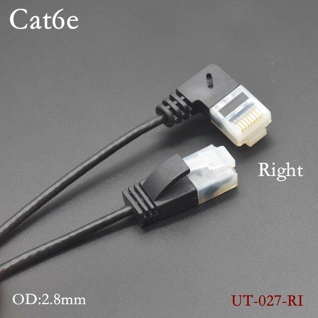 90 Degree Ethernet Ultra Slim Cat6 Cable RJ45 Right Angle UTP Network ...