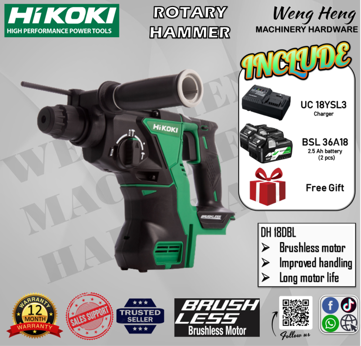100% Genuine Hitachi/ Hikoki (18V series) Brushless Cordless Rotary ...