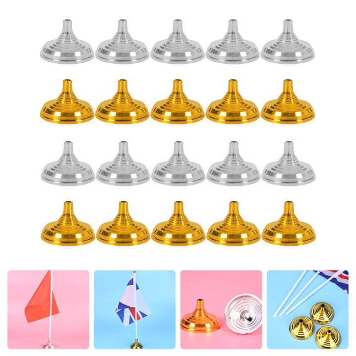 【Ready Stock】 20 Pcs Flagpole Base Table Sign Holders Mini Flag Stand ...