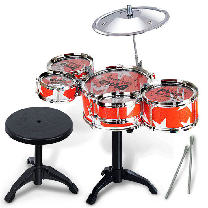 Children's drum kit Large children's simulation drum set toy drum music ...