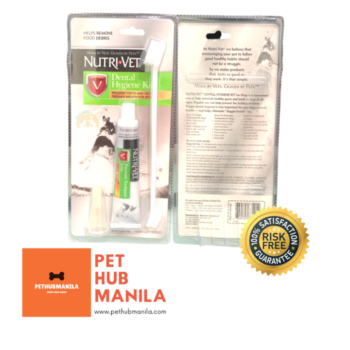 Nutrivet Dental Hygiene Kit Toothpaste and Toothbrush | Lazada PH