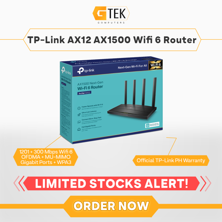 TP-Link Archer AX12 AX1500 Dual Band Wi-Fi 6 Gigabit Router | Lazada PH