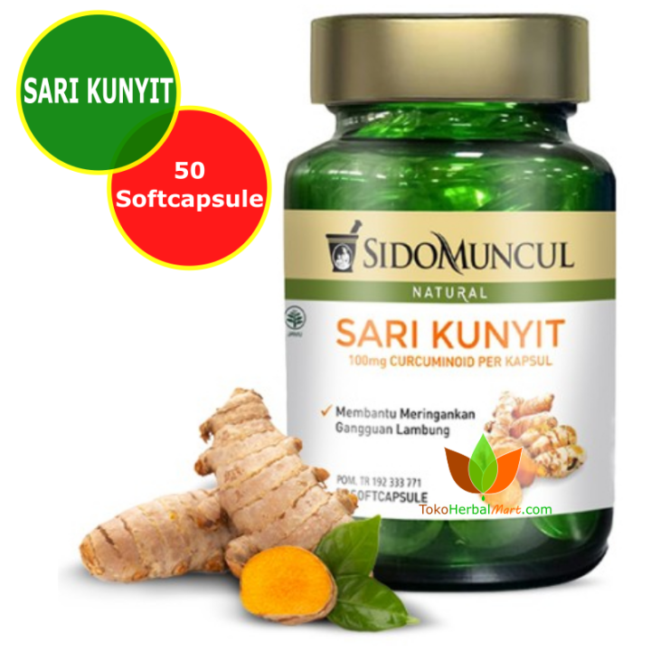 SIDOMUNCUL SARI KUNYIT KUNING NATURAL 50 KAPSUL SOFTCAPSULE JAMU OBAT ... SIDOMUNCUL SARI KUNYIT KUNING NATURAL 50 KAPSUL SOFTCAPSULE JAMU OBAT ...
