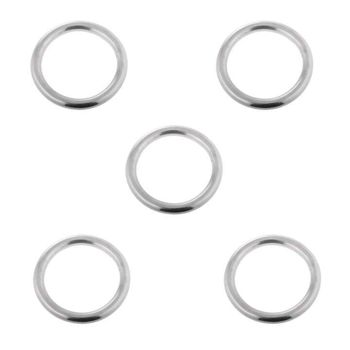LazaraHome 5pcs/set Smooth Welded Polished 304 Stainless Steel O Rings ...