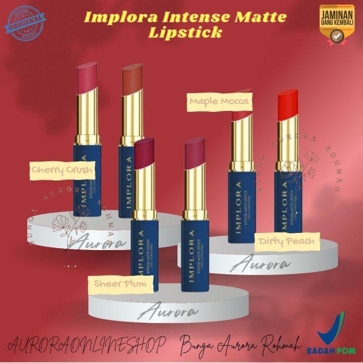 Implora Intense Matte Lipstick Long Lasting Finish | Lazada Indonesia