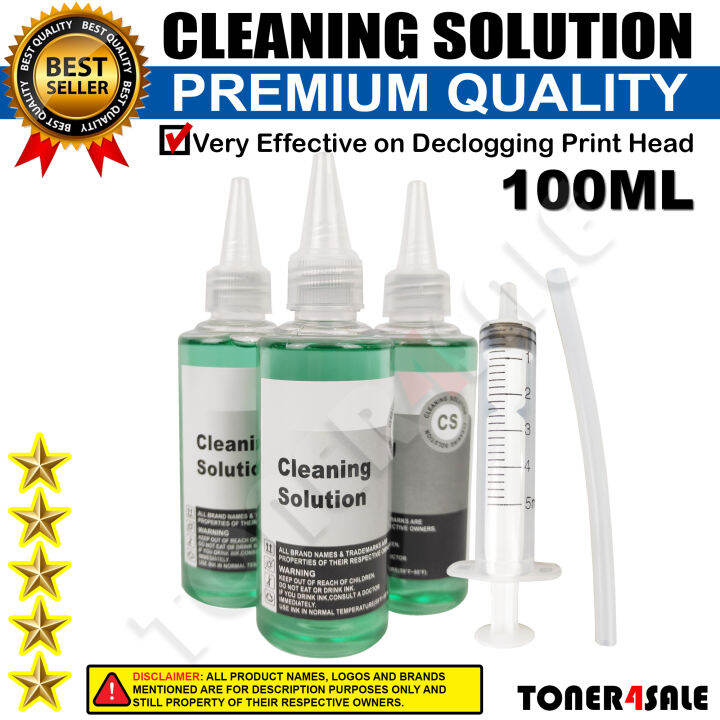 Cleaning Solution (100ML) For Inkjet Printer Print Head Epson HP Canon ...