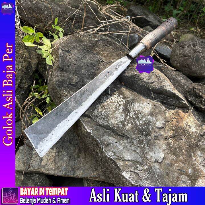 Golok Baja Per Asli Super Tajam & Kuat Golok potong Kayu Bambu - Golok ...