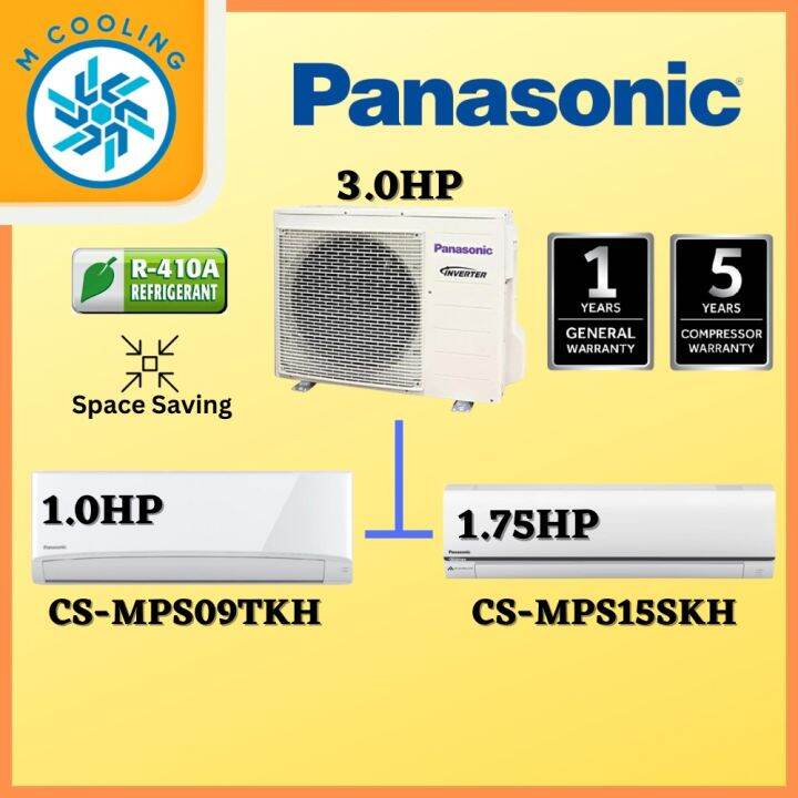 [INSTALLATION] PANASONIC MULTI-SPLIT AIR COND R410a INVERTER [ OUTDOOR 3.0HP ] + [ INDOOR 1 UNIT ...