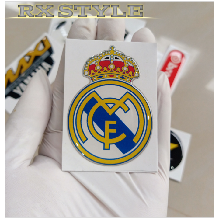 Stiker timbul Real Madrid emblem sticker motor laptop | Lazada Indonesia
