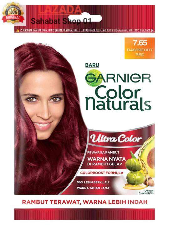 Garnier Color Natural Ultra Color - 7.65 Raspberry Red / Merah ...