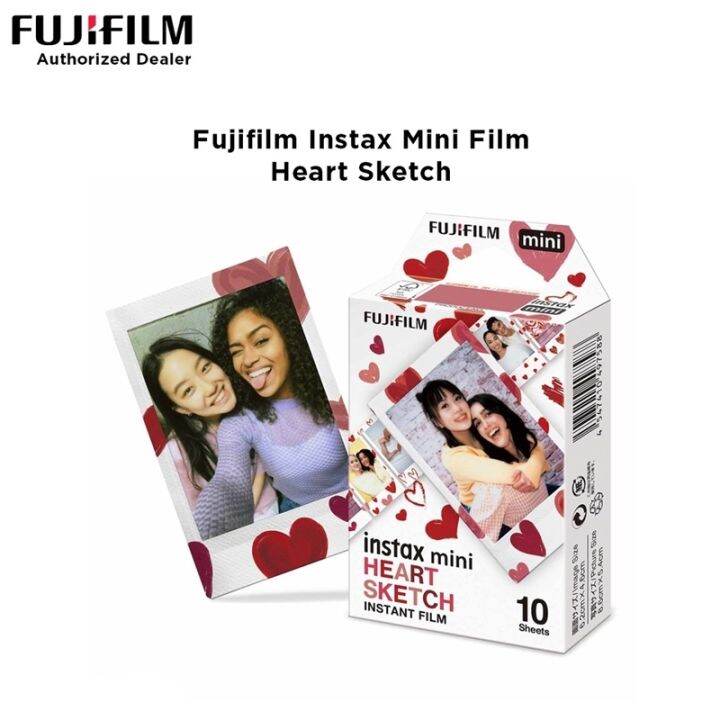 Fujifilm Instax Mini Heart Sketch Film แถมอัลบั้มรูป | Lazada.co.th
