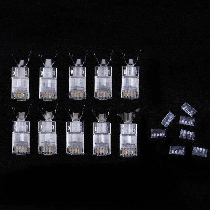 Electronics Blowing 10Pcs Cat7 RJ45 connector cat 7 crystal plug ...