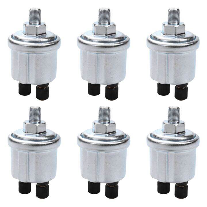 6X Universal Vdo Oil Pressure Sensor 0 to 10 Bars 1/8 Npt Generator Part 10mm Crew Plug Alarm ...