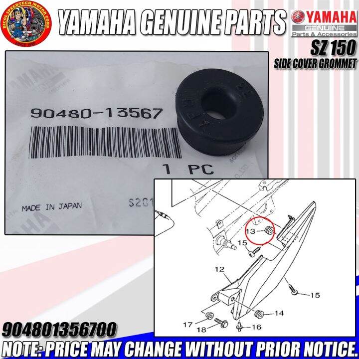 SZ 150 SIDE COVER GROMMET (YGP) (GENUINE: 90480-13567) | Lazada PH