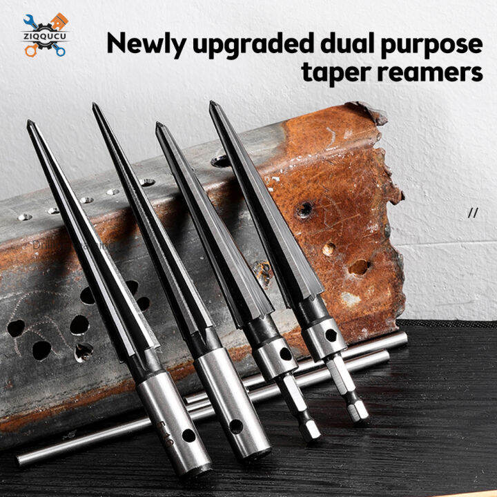 Ziqqucu Tapered Reamer Set with T-Handle and Carbon Steel Contstruction ...