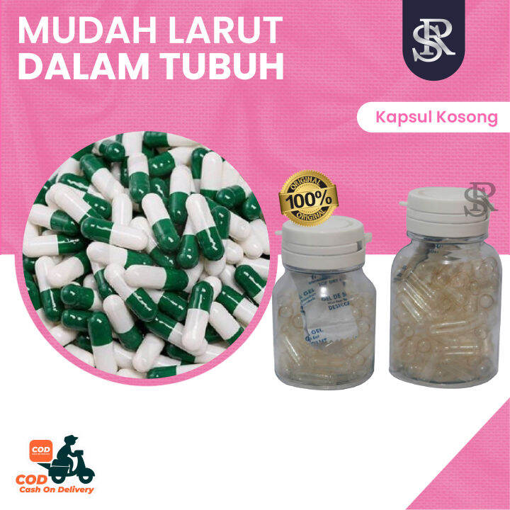 Kapsul Capsule Kosong Bening Cangkang Gelatin 100% Halal Original ...