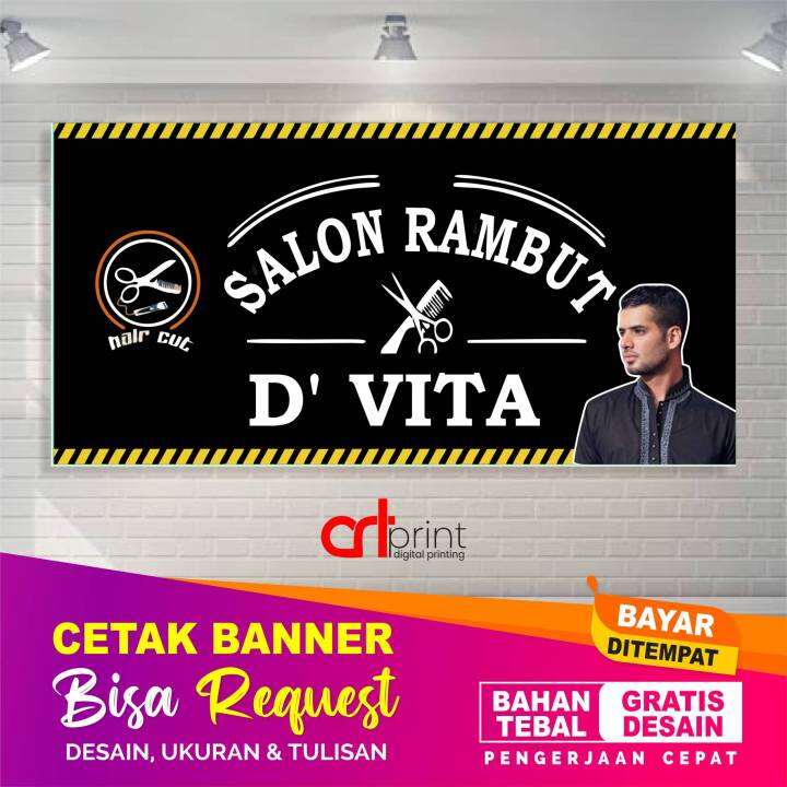 Cetak Spanduk Banner Pangkas Rambut Pria - Banner Potong rambut ...