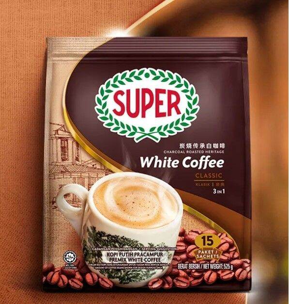 SUPER Instant 3in1 White Coffee Classic, 15 sachets | Lazada
