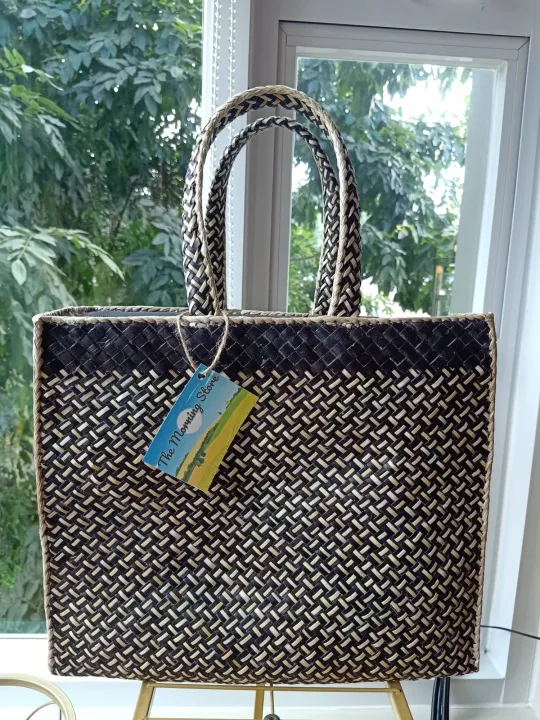 Modern Bayong Tote Bag made from Pandan Leaves - Medium size | Lazada PH