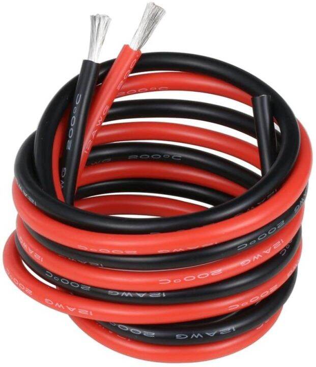 4 AWG 8 AWG 10 AWG 14 AWG 18 AWG Gauge Wire Silicone Flexible Cable Red ...