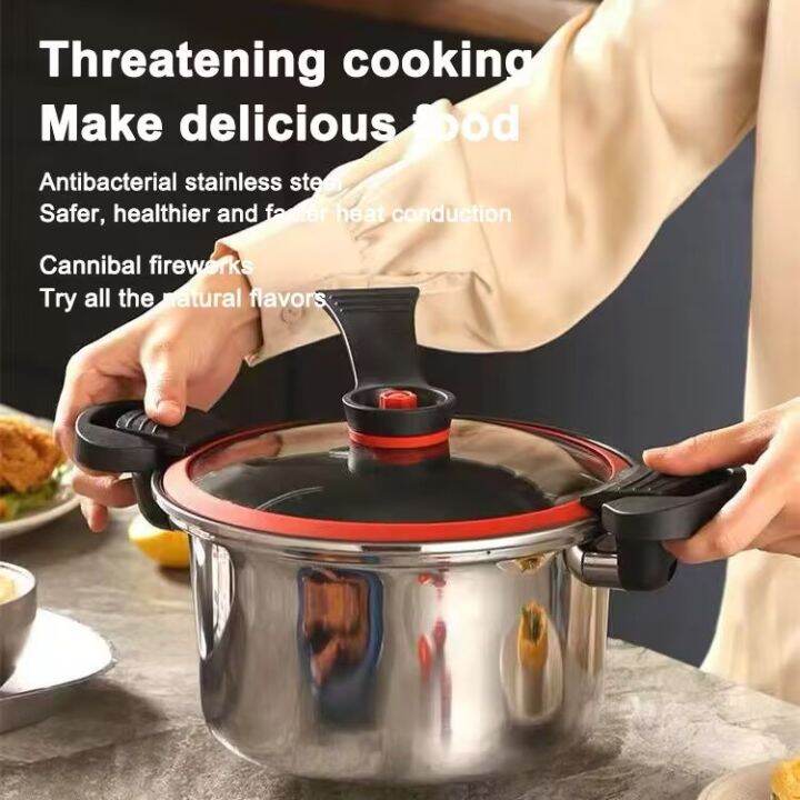 24cm Non-stick Stainless Steel 3.5L Micro Pressure Cooker | Lazada PH