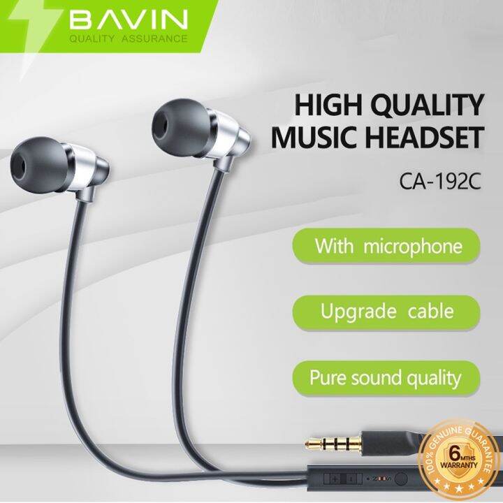 【READY STOCK】 BAVIN CA192C Shock Wired Earphone in-Ear Noise Reduction ...
