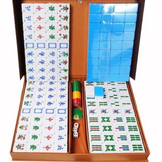 Mahjong Set Blue Color games card family games | Lazada PH