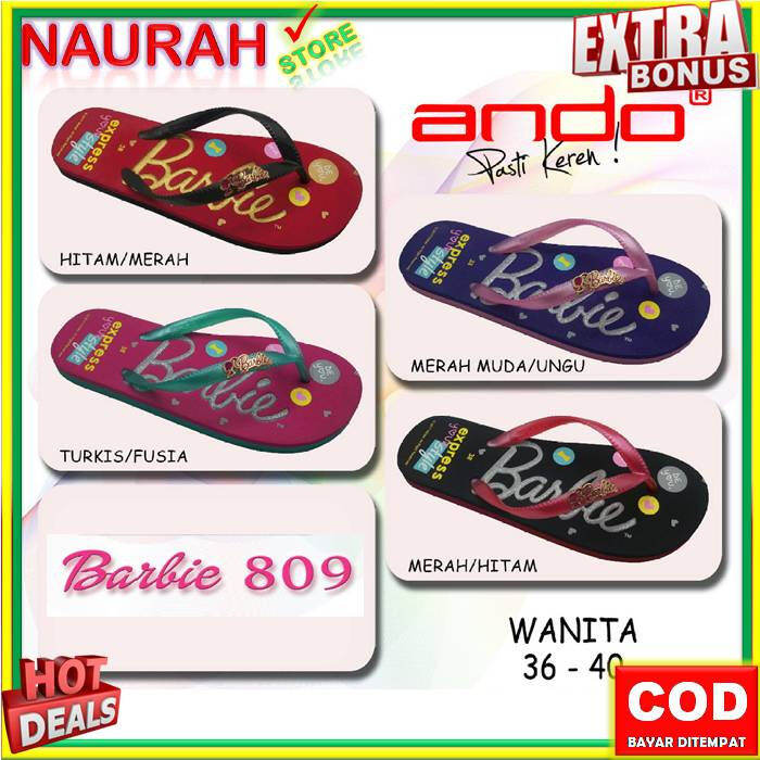 Sendal Jepit Ando Barbie 809 Sandal Jepit Wanita Ando x Barbie Kualitas Import Model Terbaru ...