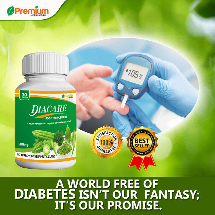 BEST SELLER DIACARE Supplement 100% ORIGINAL 30 Capsules 50mg w ...