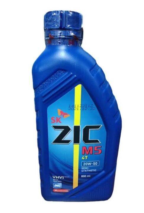 SK ZIC M5 4T 20W50 SEMI SYNTHETIC 800ML | Lazada PH