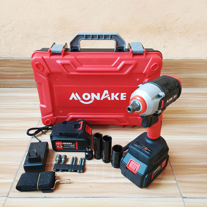 MONAKE 48V Mesin Impact Drill Baterai Cordless Brushless Mesin bor ...
