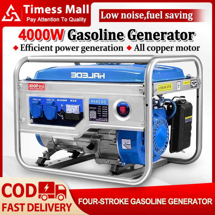 Generator Four Stroke Gasoline Generator 4000W Engine Dual Protection ...