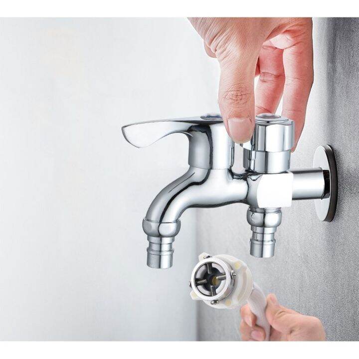 washing machine faucet one divided into two household one-switch two ...