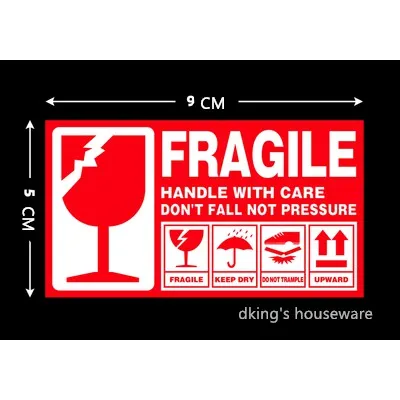【New】 FRAGILE STICKERS 250 PCS1000pcs FRAGILE STICKERS HANDLE WITH ...
