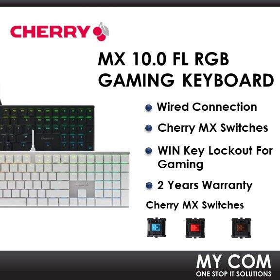 CHERRY MX 10.0 FL RGB MC MX Red Switch Wired Aluminium Mechanical ...
