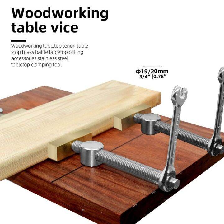 BEAUTIFUL LIFE.. Carpentry Brass Table Limit Block Workbench Stopper ...