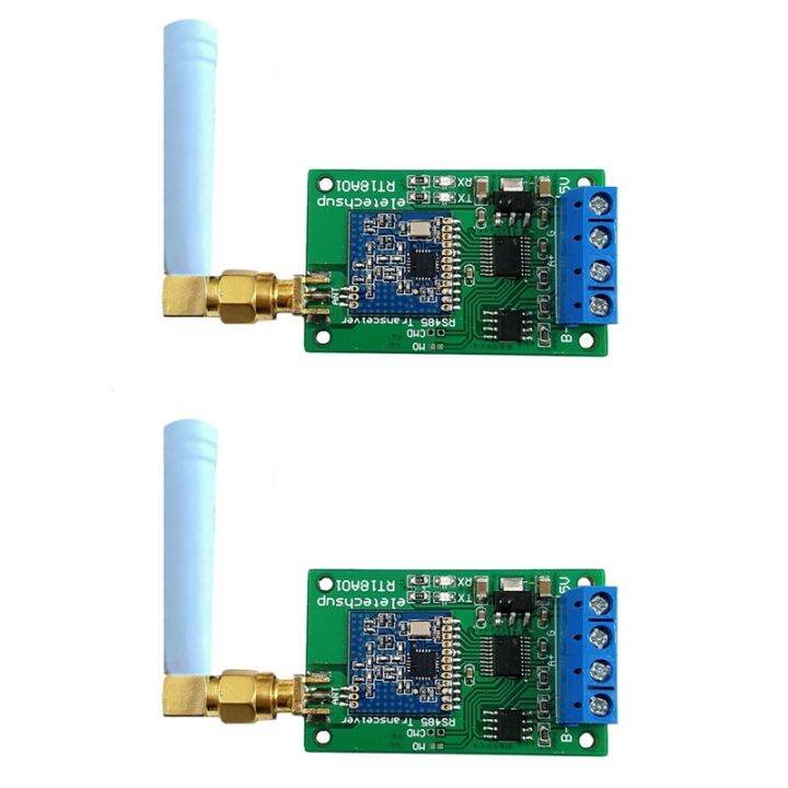 ELETECHSUP 2Pcs RT18A01 RS485 Transceiver Wireless Repeater 485 Master-Slave Control 433M 868M ...