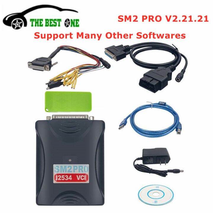 New SM2 PRO J2534 VCI Update Version V1.20 With Dongle 67 IN 1 Modules ...
